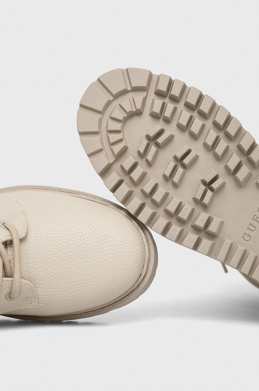 Workery Guess ODANNA dámske, krémová farba, na plochom podpätku FL7ODN ...