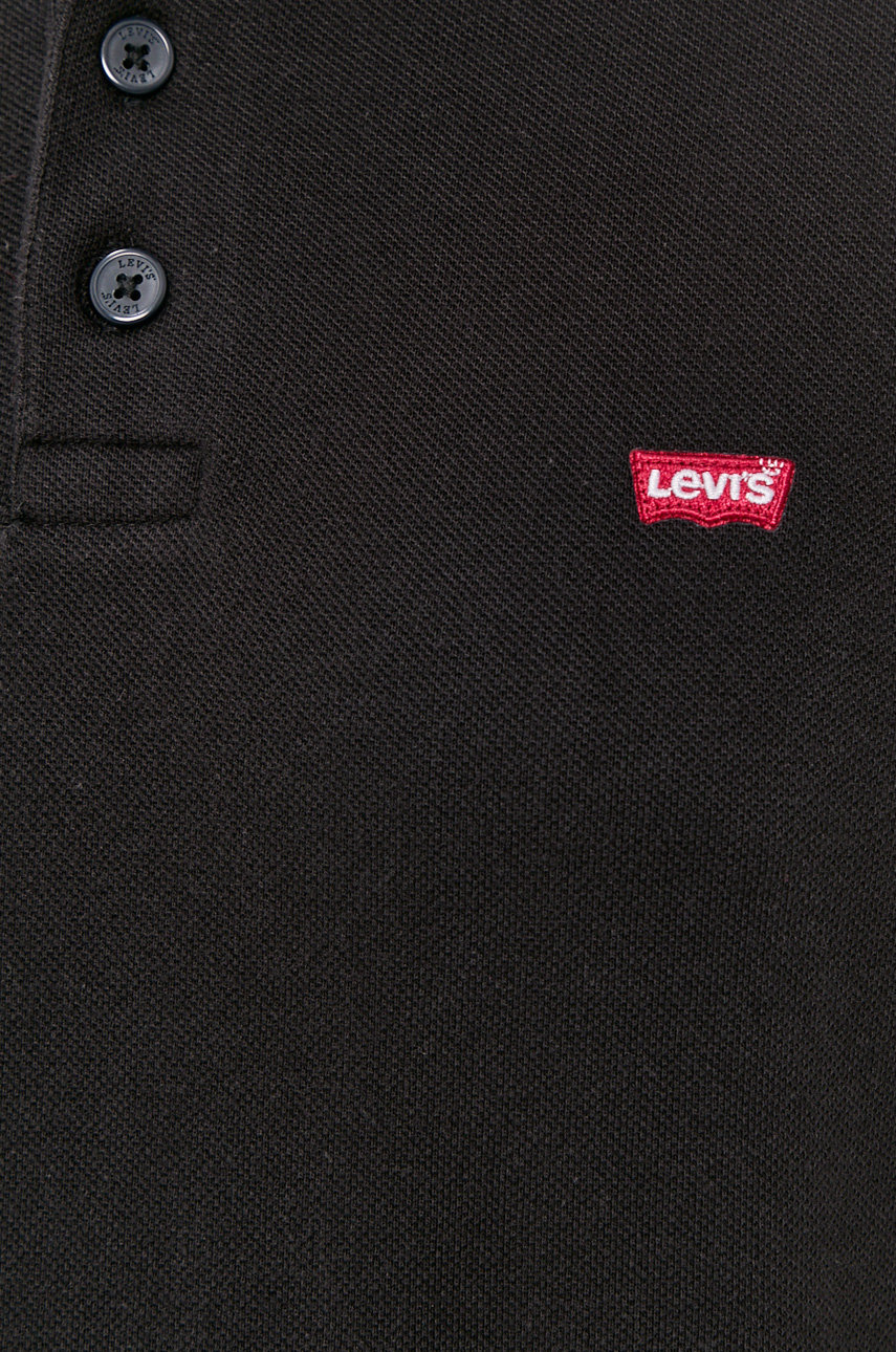 Levi's Polo męskie kolor czarny gładki 35883.0007-Blacks | Answear.com