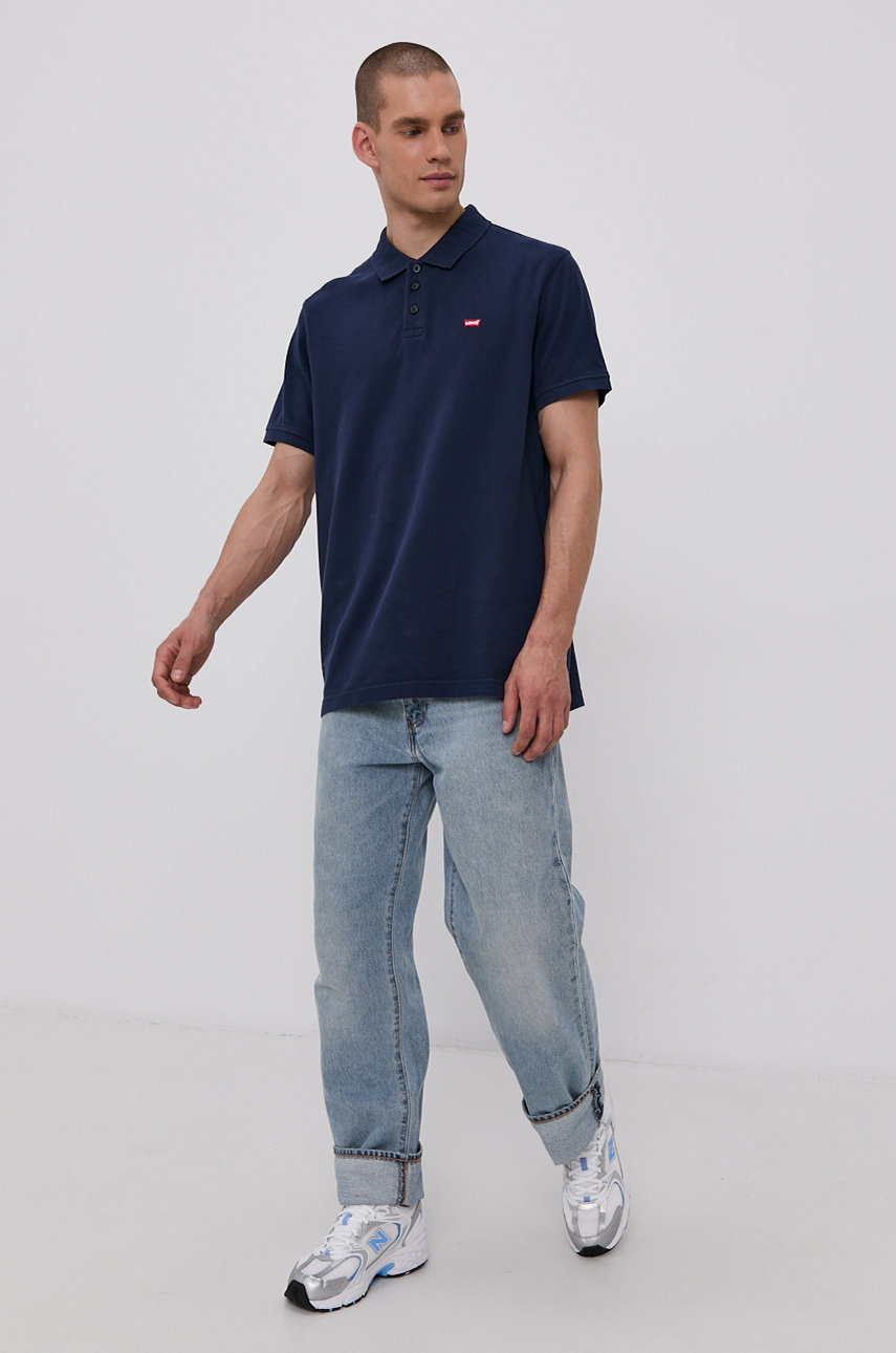 Levi's Polo męskie kolor granatowy gładki 35883.0005-Blues | Answear.com