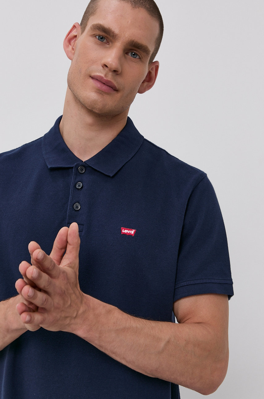 Levi's Polo męskie kolor granatowy gładki 35883.0005-Blues | Answear.com