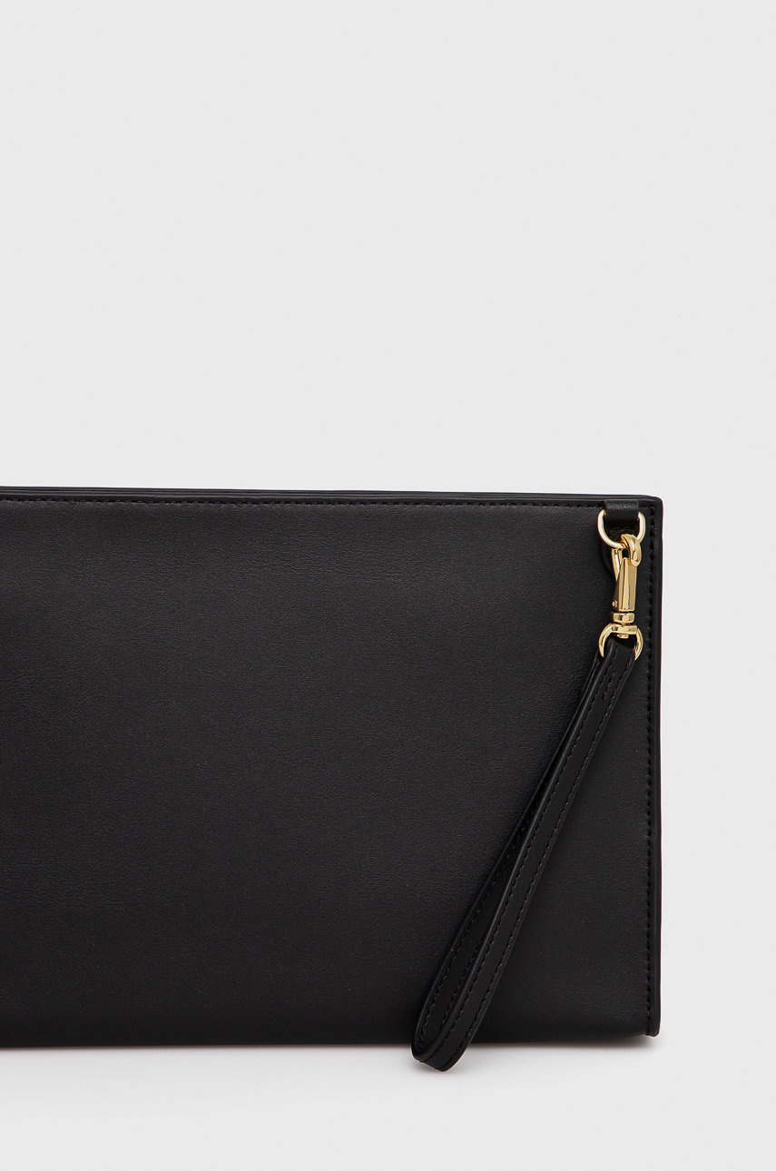 Lauren Ralph Lauren Torebka skórzana 432844400001 kolor czarny ... Lauren Ralph Lauren Torebka skórzana 432844400001 kolor czarny ...