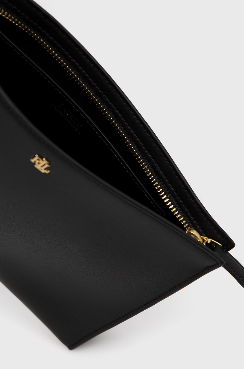 Lauren Ralph Lauren Torebka skórzana 432844400001, kolor czarny ... Lauren Ralph Lauren Torebka skórzana 432844400001, kolor czarny ...