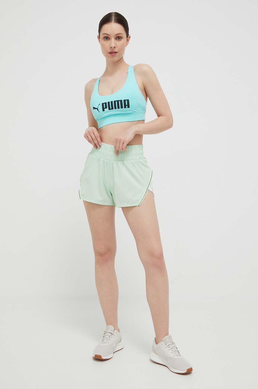 Sportovní podprsenka Puma Fit, barva mátová | ANSWEAR.cz