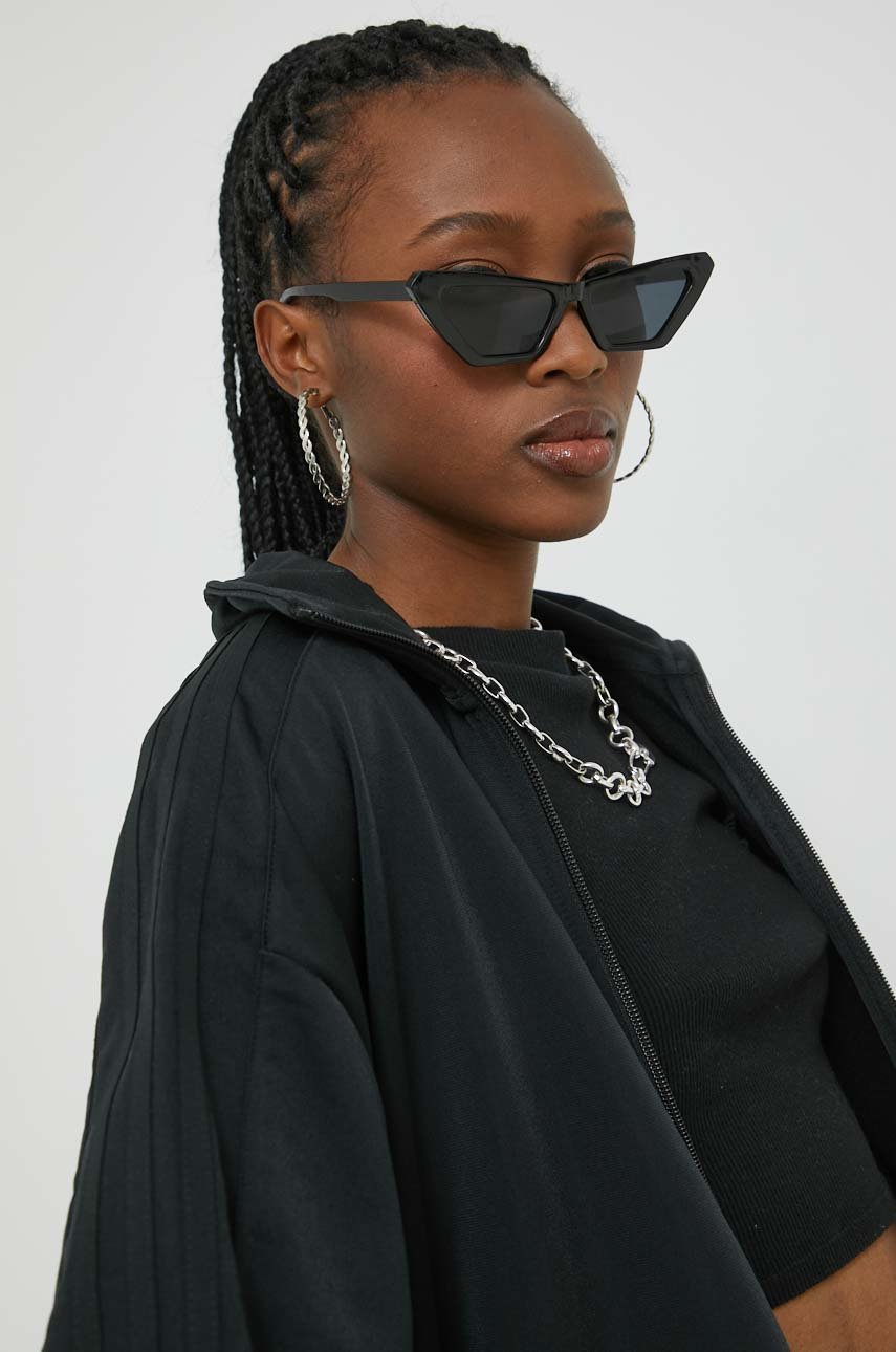 Mikina adidas Originals dámska, čierna farba, s nášivkou | ANSWEAR.sk