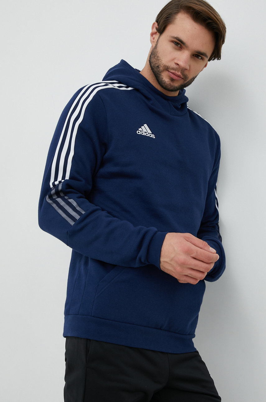 adidas Performance bluza męska kolor granatowy z kapturem | Answear.com