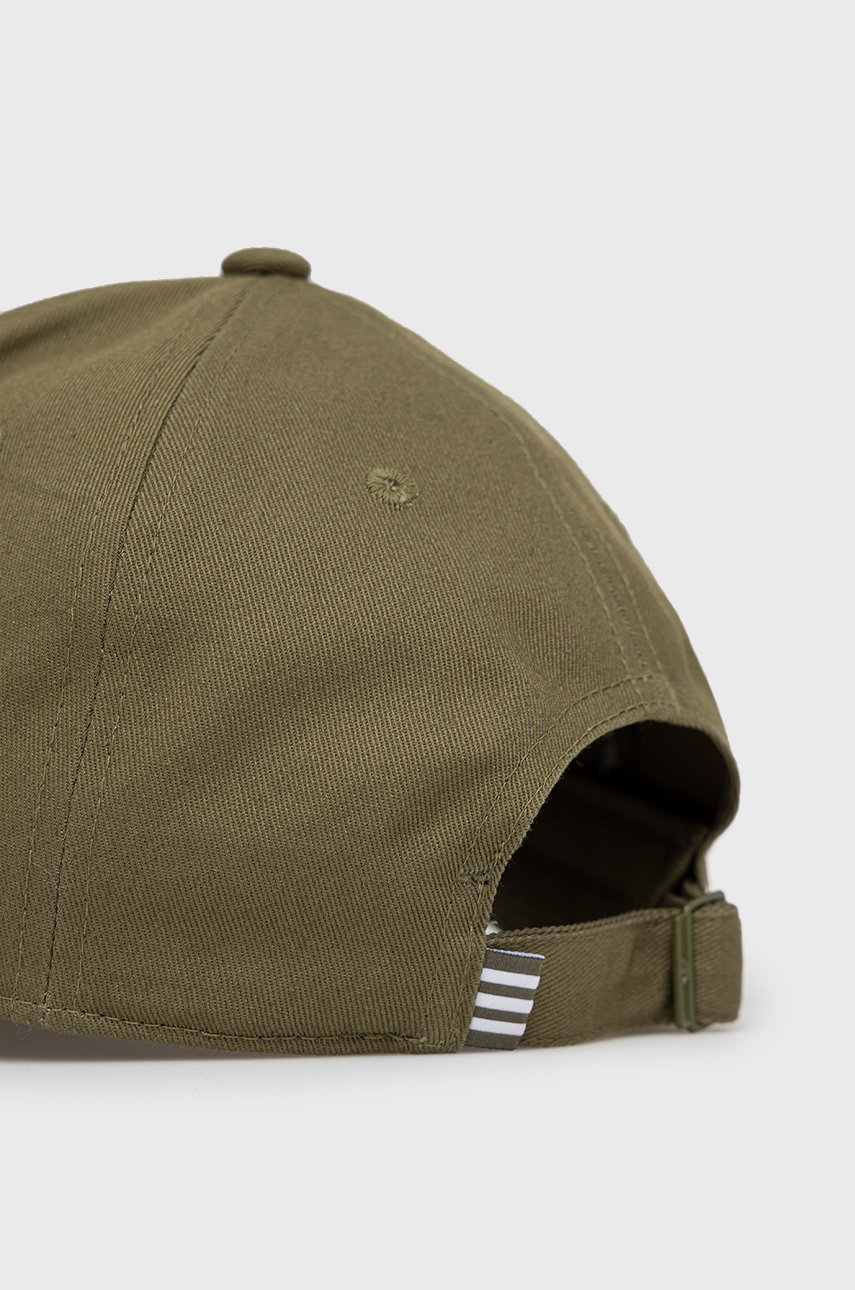 Bavlnená čiapka adidas Originals zelená farba, s nášivkou, HL9324 ...
