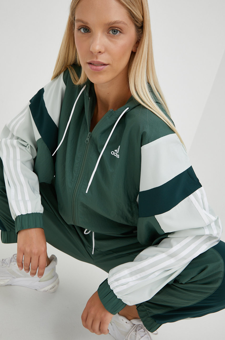 Спортивный костюм adidas Performance женский цвет зелёный | ANSWEAR.ua