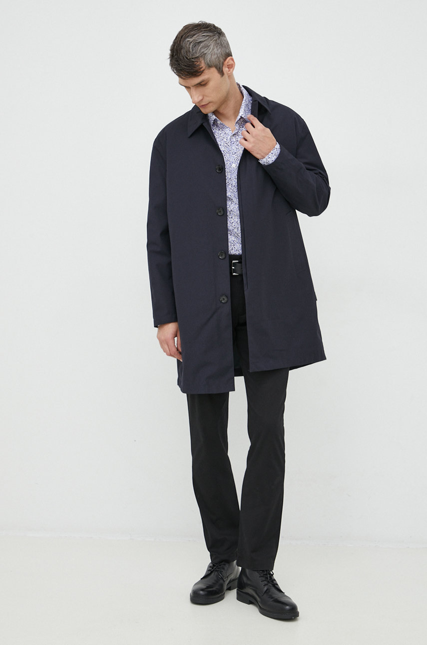 Karl Lagerfeld pamut ing férfi, galléros, slim | ANSWEAR.hu