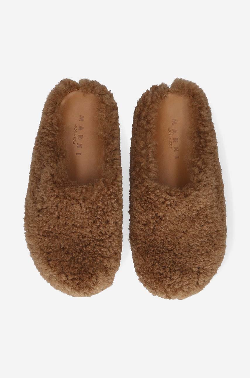Marni sliders Sabot men's brown color at PRM US