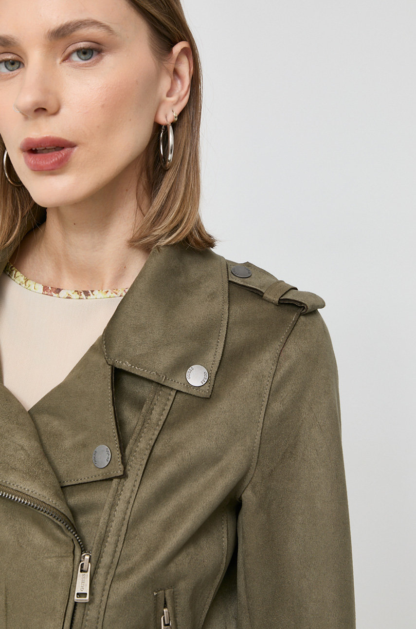 Куртка Guess женская цвет зелёный переходная | ANSWEAR.ua