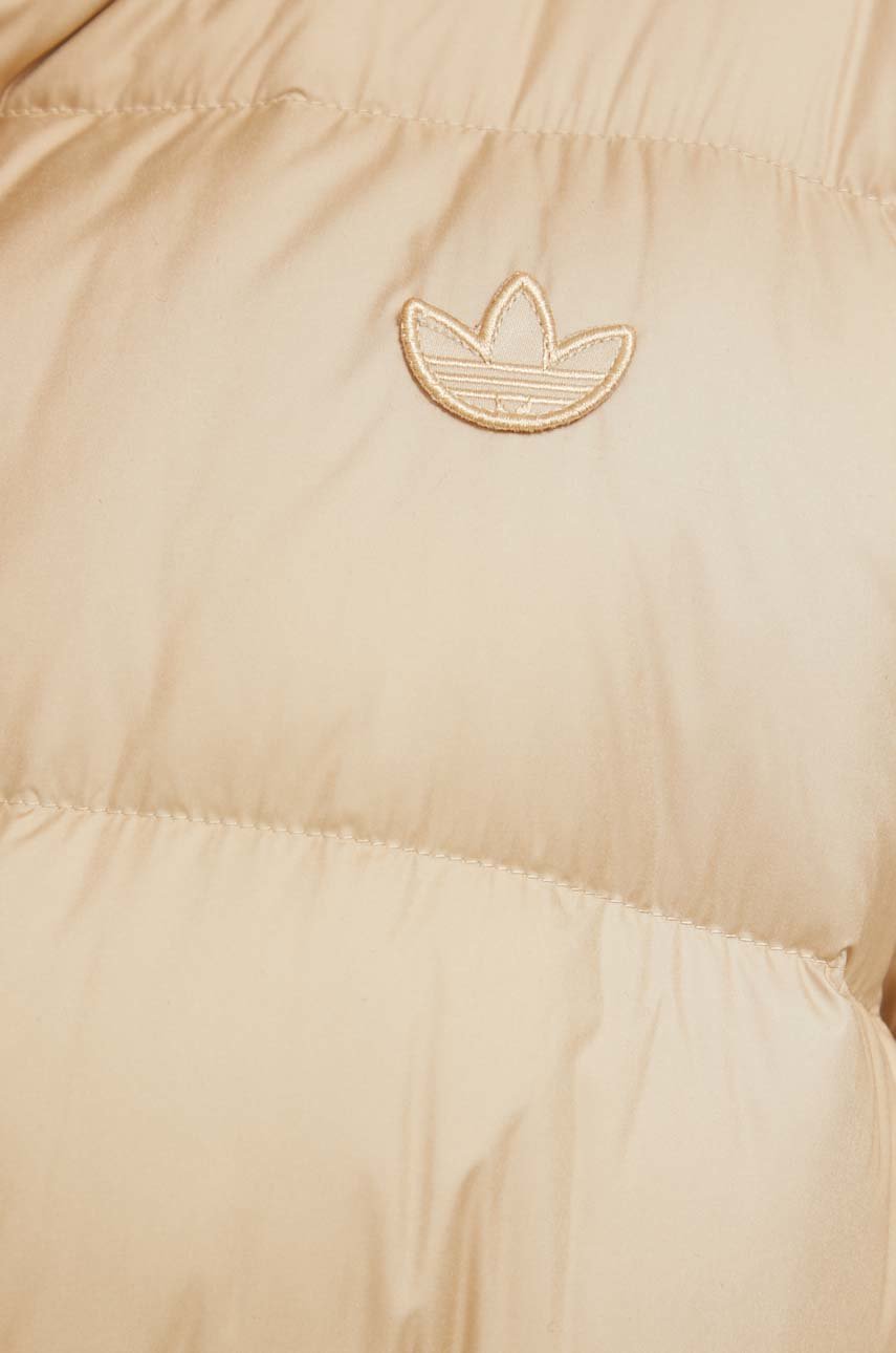 Pernata jakna adidas Originals za žene, boja: bež, za prijelazno ...