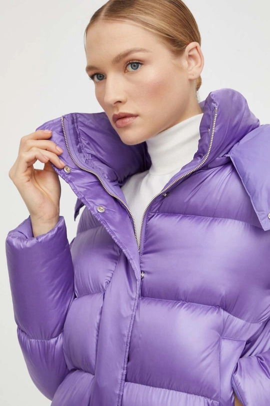 Patrizia Pepe kurtka puchowa damska kolor fioletowy zimowa | Answear.com