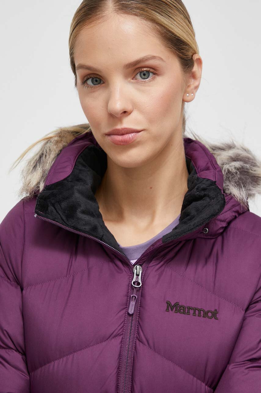 Marmot kurtka puchowa Montreaux damska kolor fioletowy zimowa | Answear.com