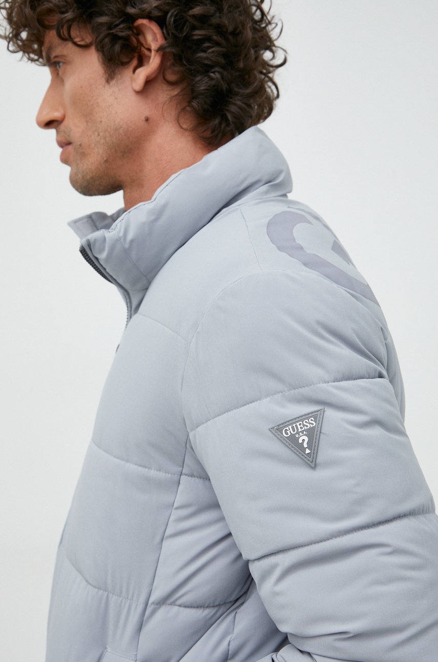 Guess kurtka męska kolor szary zimowa | Answear.com