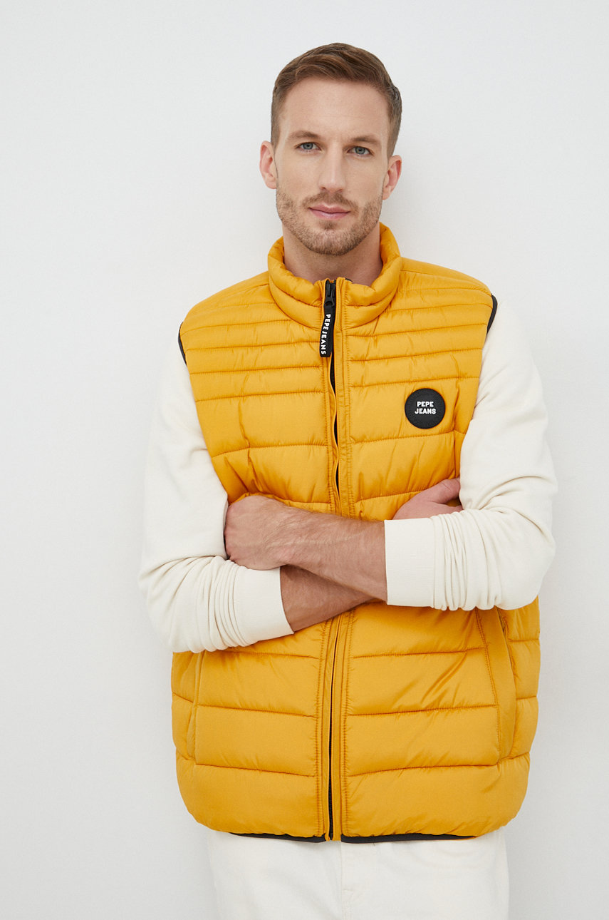 Pepe Jeans bezrękawnik Jack Vest męski kolor żółty przejściowy ...