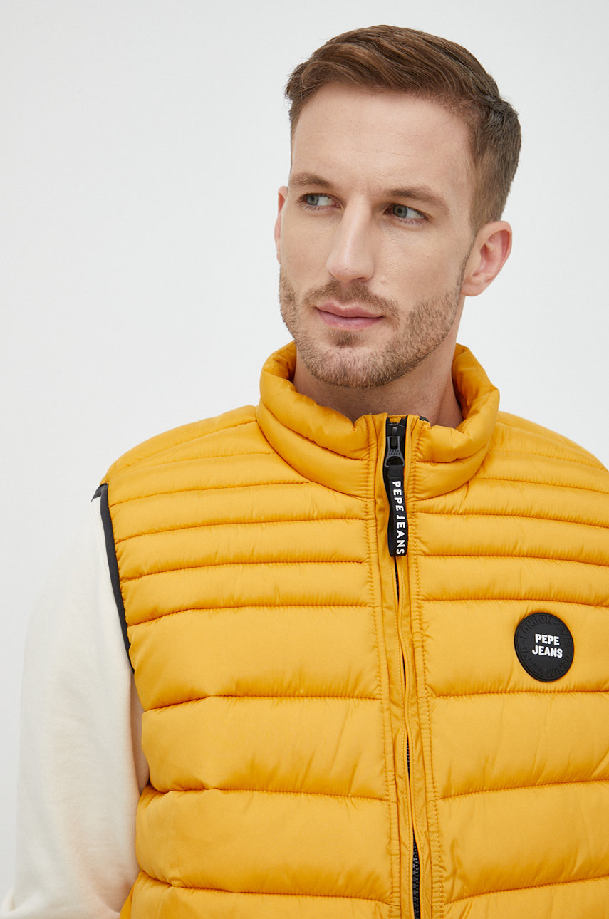 Безрукавка Pepe Jeans Jack Vest мужская цвет жёлтый переходная | ANSWEAR.ua