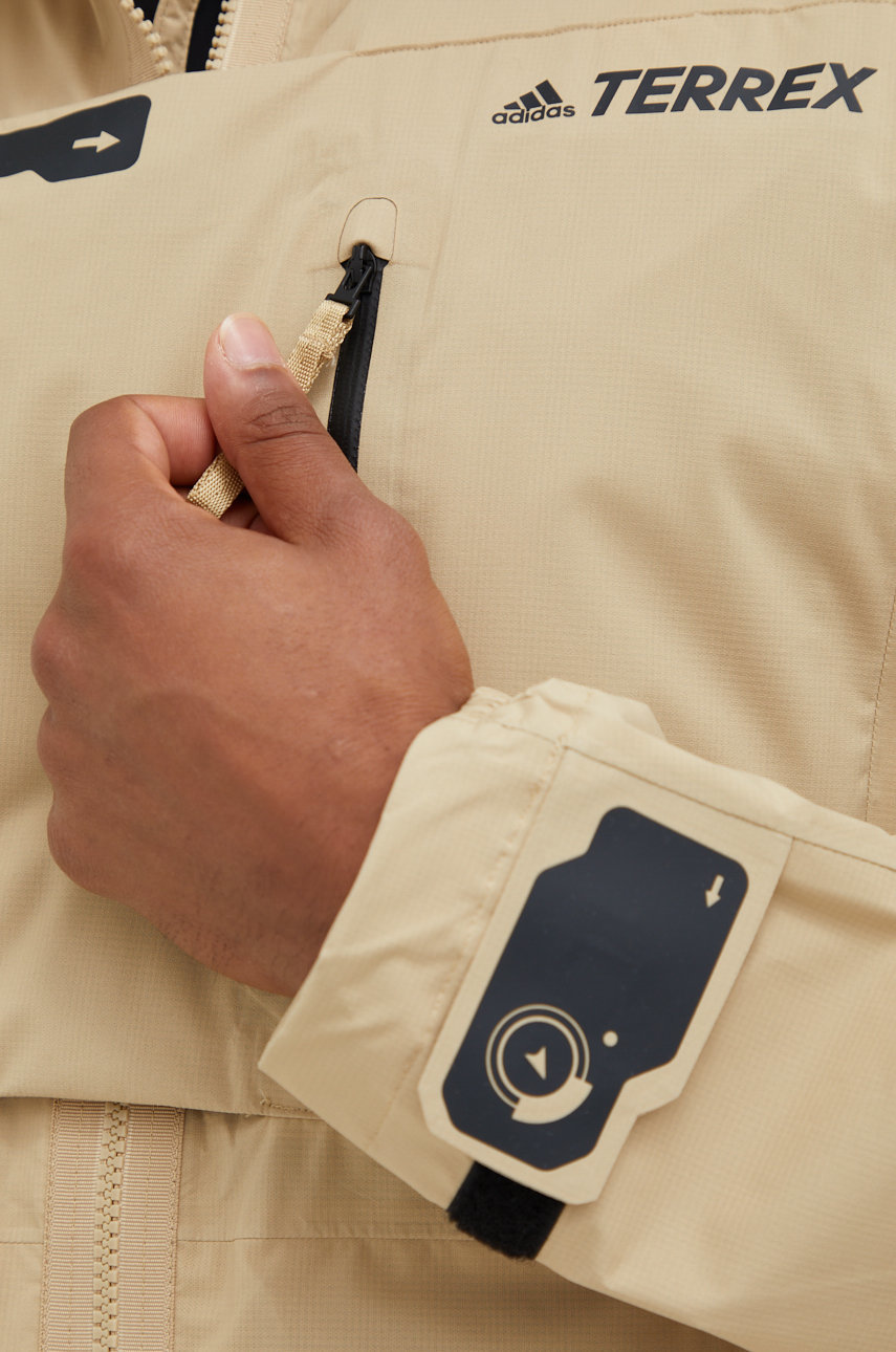 adidas TERREX kurtka outdoorowa Hyperturf Adventure kolor beżowy ...