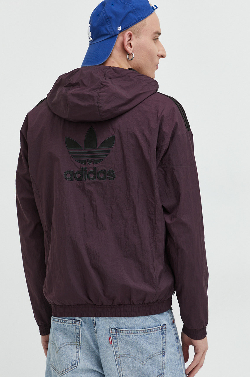 Куртка adidas Originals мужская цвет фиолетовый переходная oversize ...