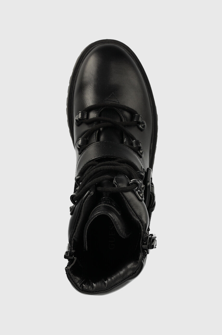 Workery Guess Oklee dámske, čierna farba, na plochom podpätku, | ANSWEAR.sk