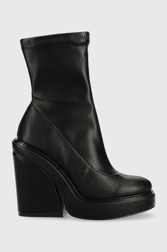Steve Madden botine All Out femei, culoarea negru, cu toc drept ...