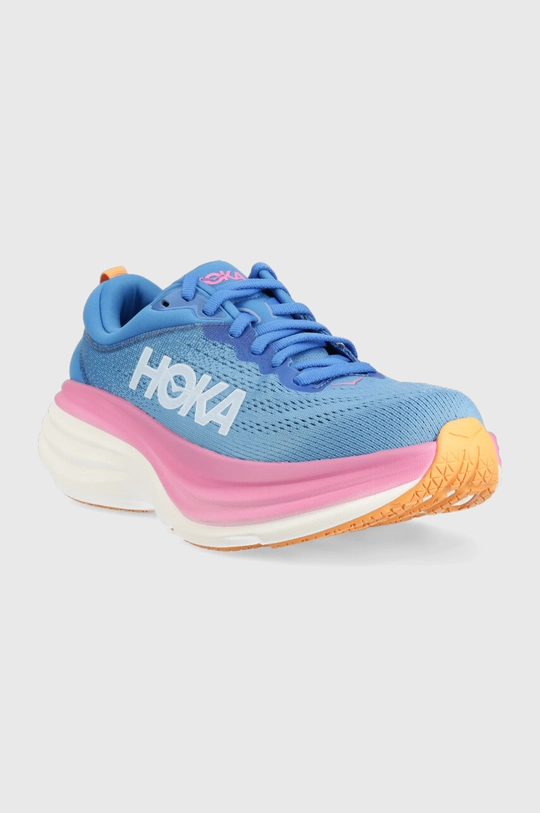 Hoka One One running shoes Bondi 8 blue color at PRM US