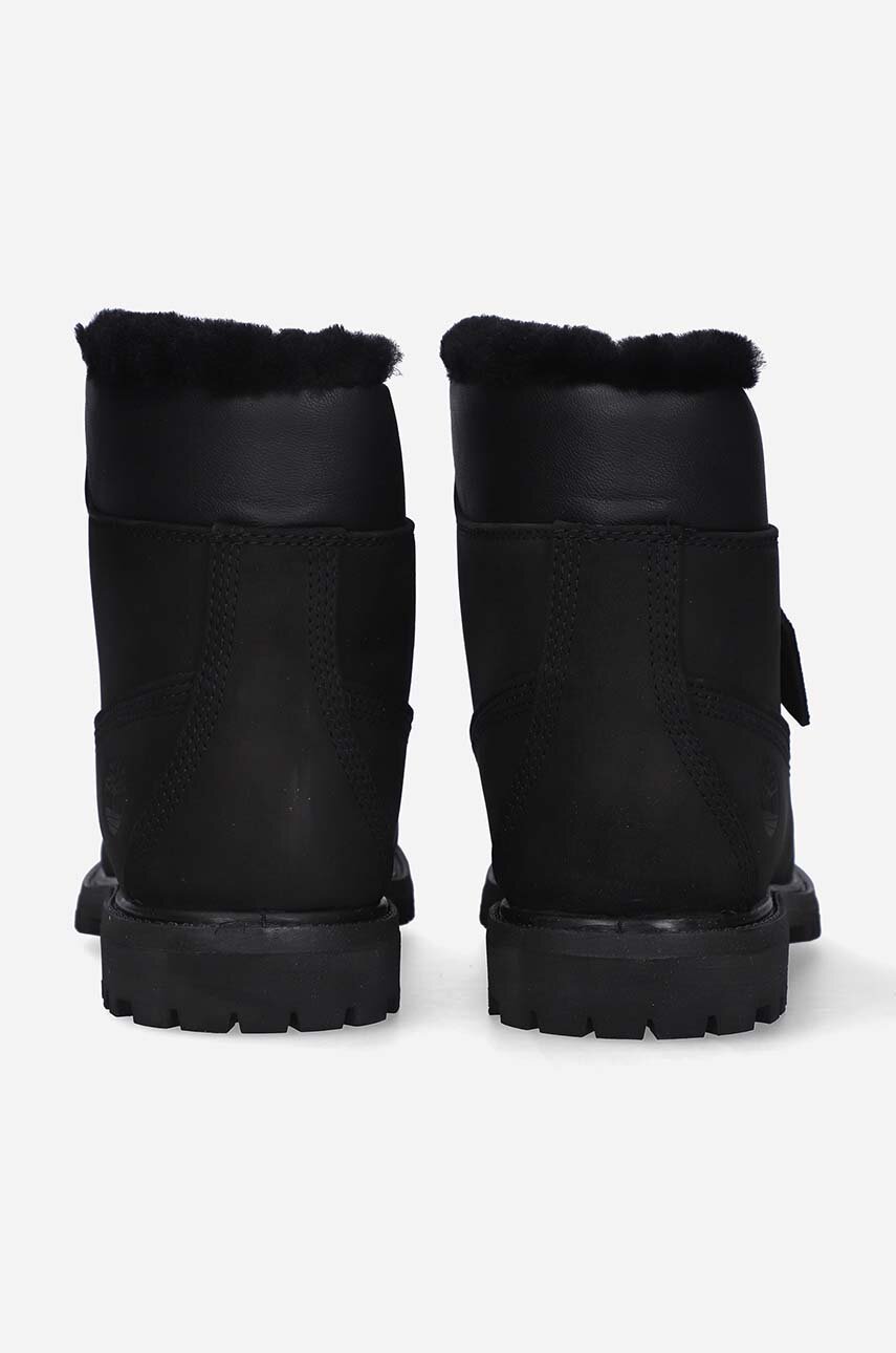 Timberland suede biker boots 6 In Premium Shearlig women's black color ...