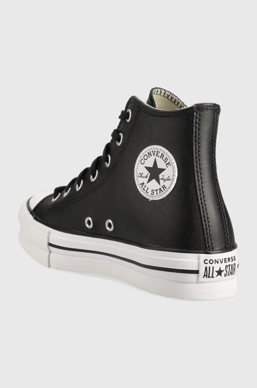 Kožené kecky Converse Chuck Taylor All Star Eva Lift, barva černá ...