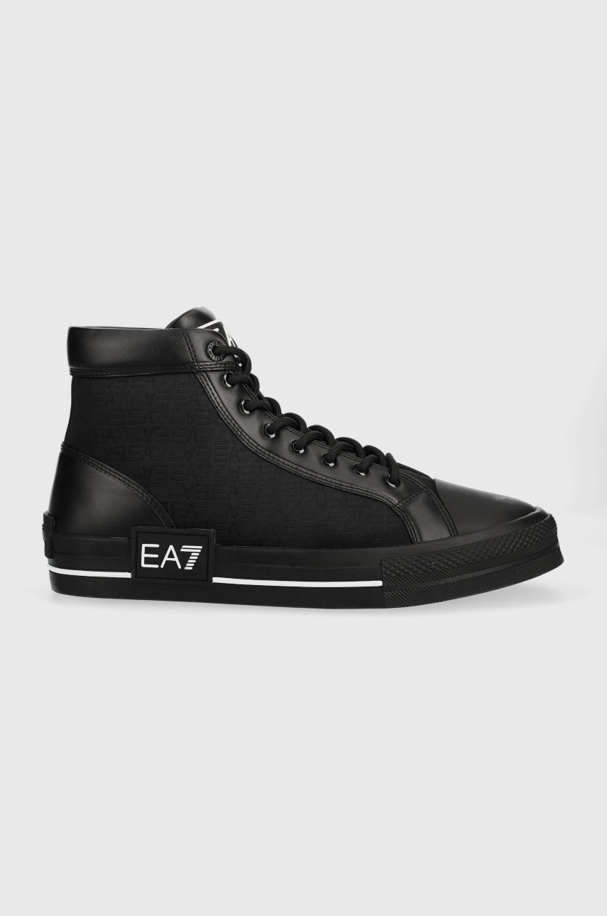 Кеды EA7 Emporio Armani Jv Allover мужские цвет чёрный | ANSWEAR.ua