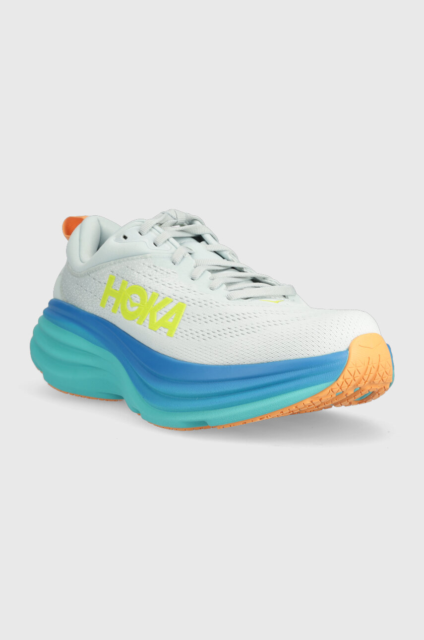 Hoka running shoes Bondi 8 blue color at PRM US