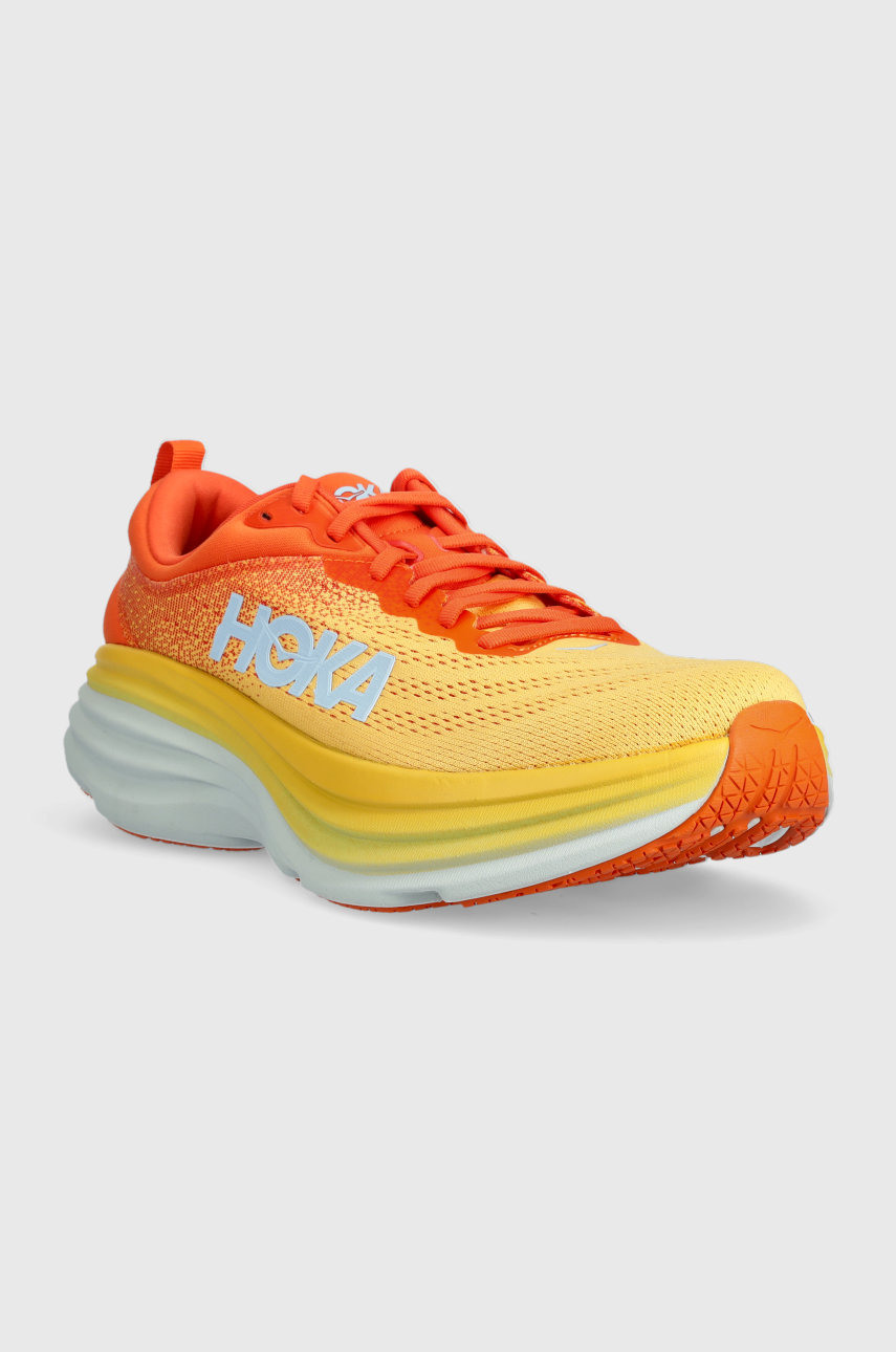 Hoka running shoes Bondi 8 orange color at PRM US