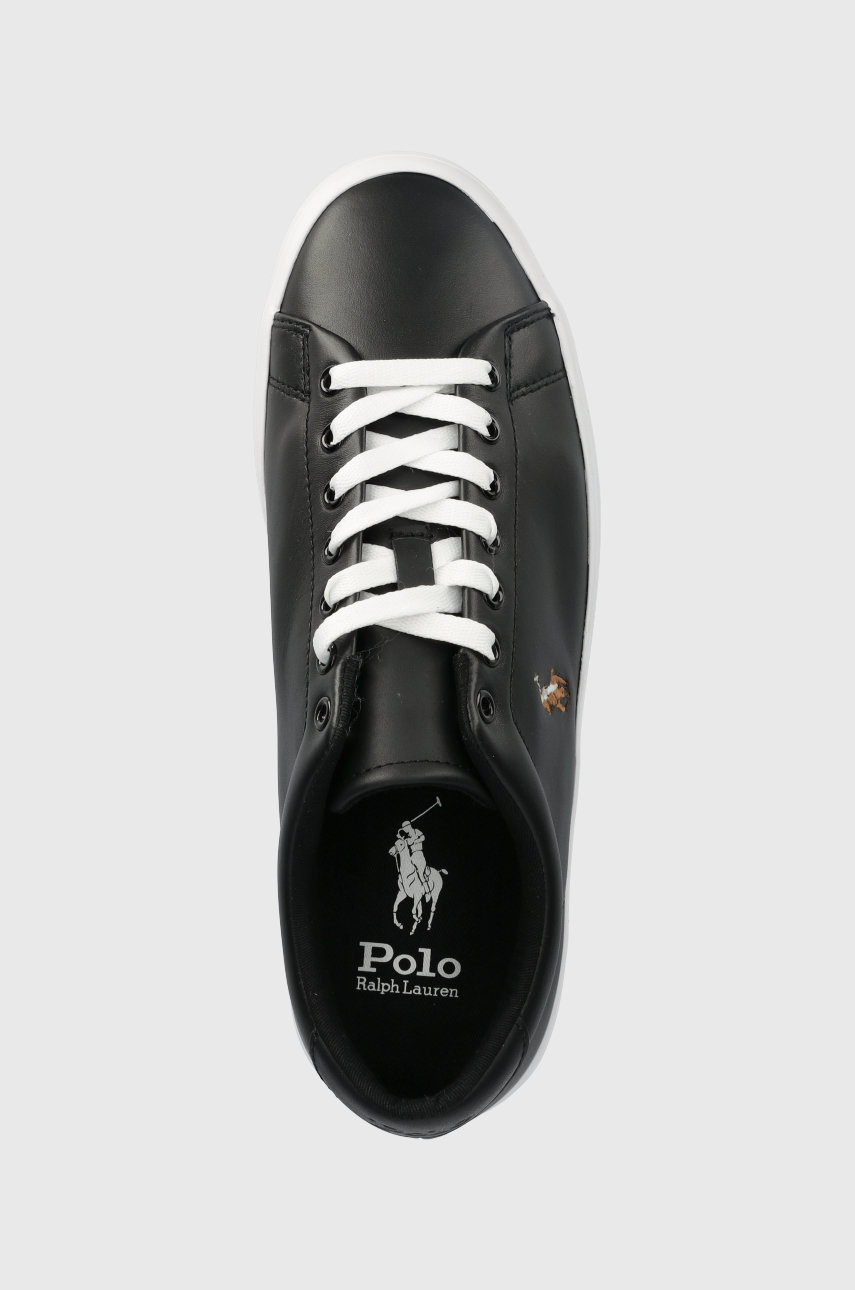 Usnjene superge Polo Ralph Lauren Longwood črna barva | kupite na ...
