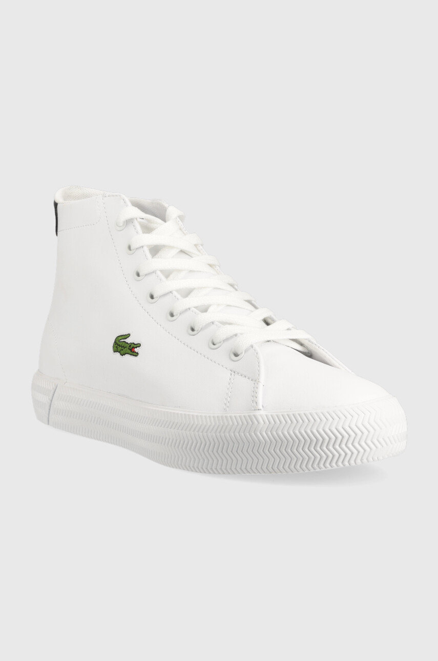 Кожаные кроссовки Lacoste Gripshot Mid цвет белый | ANSWEAR.ua