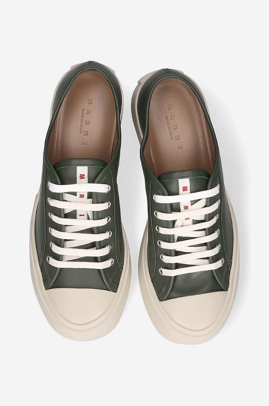 Marni leather sneakers Pablo green color at PRM US