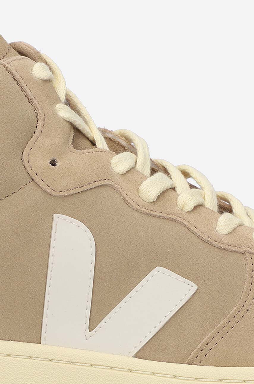 Veja suede sneakers V-15 Suede Dune Pierre green color VQ032912 | buy ...