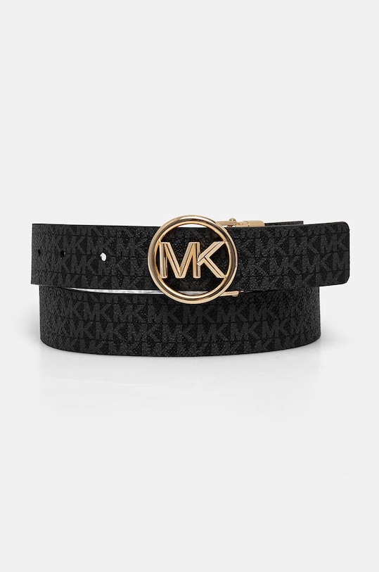 MICHAEL Michael Kors pasek dwustronny damski kolor czarny | Answear.com
