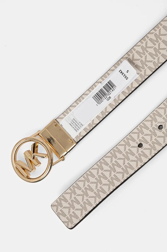 MICHAEL Michael Kors pasek dwustronny damski kolor czarny | Answear.com