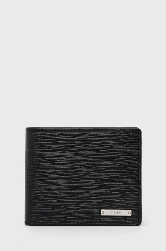 Кожаный кошелек BOSS мужской цвет чёрный | ANSWEAR.ua