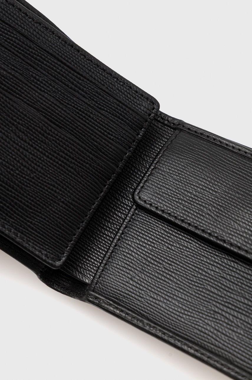 Кожаный кошелек BOSS мужской цвет чёрный | ANSWEAR.ua