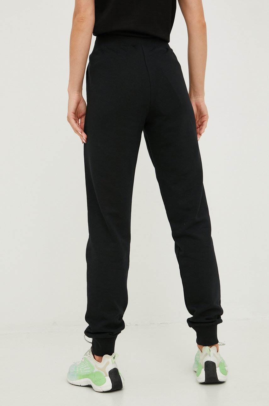 Jack Wolfskin pantaloni de trening din bumbac femei, culoarea negru ...