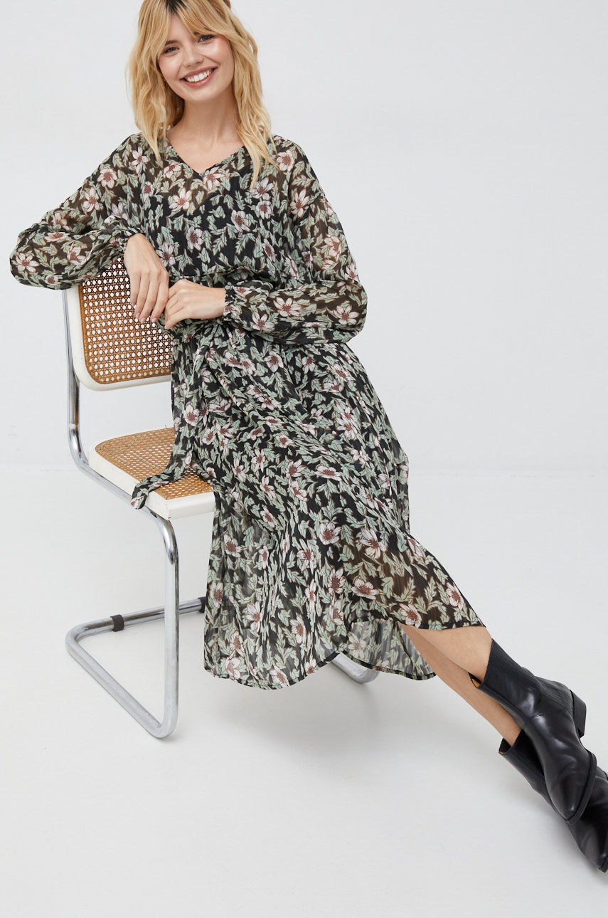 Сукня Vero Moda колір чорний midi розкльошена | ANSWEAR.ua