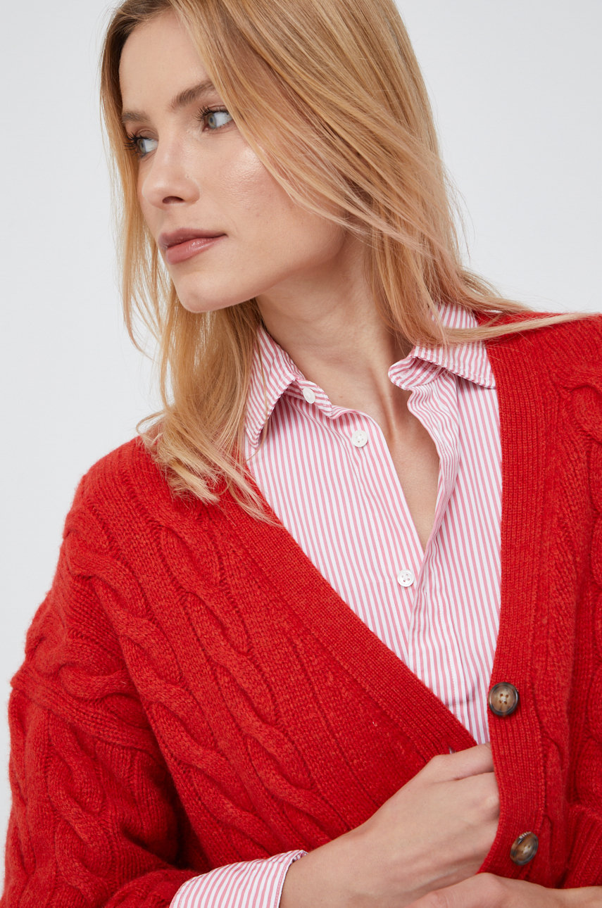 Шерстяной кардиган Polo Ralph Lauren женский цвет красный | ANSWEAR.ua