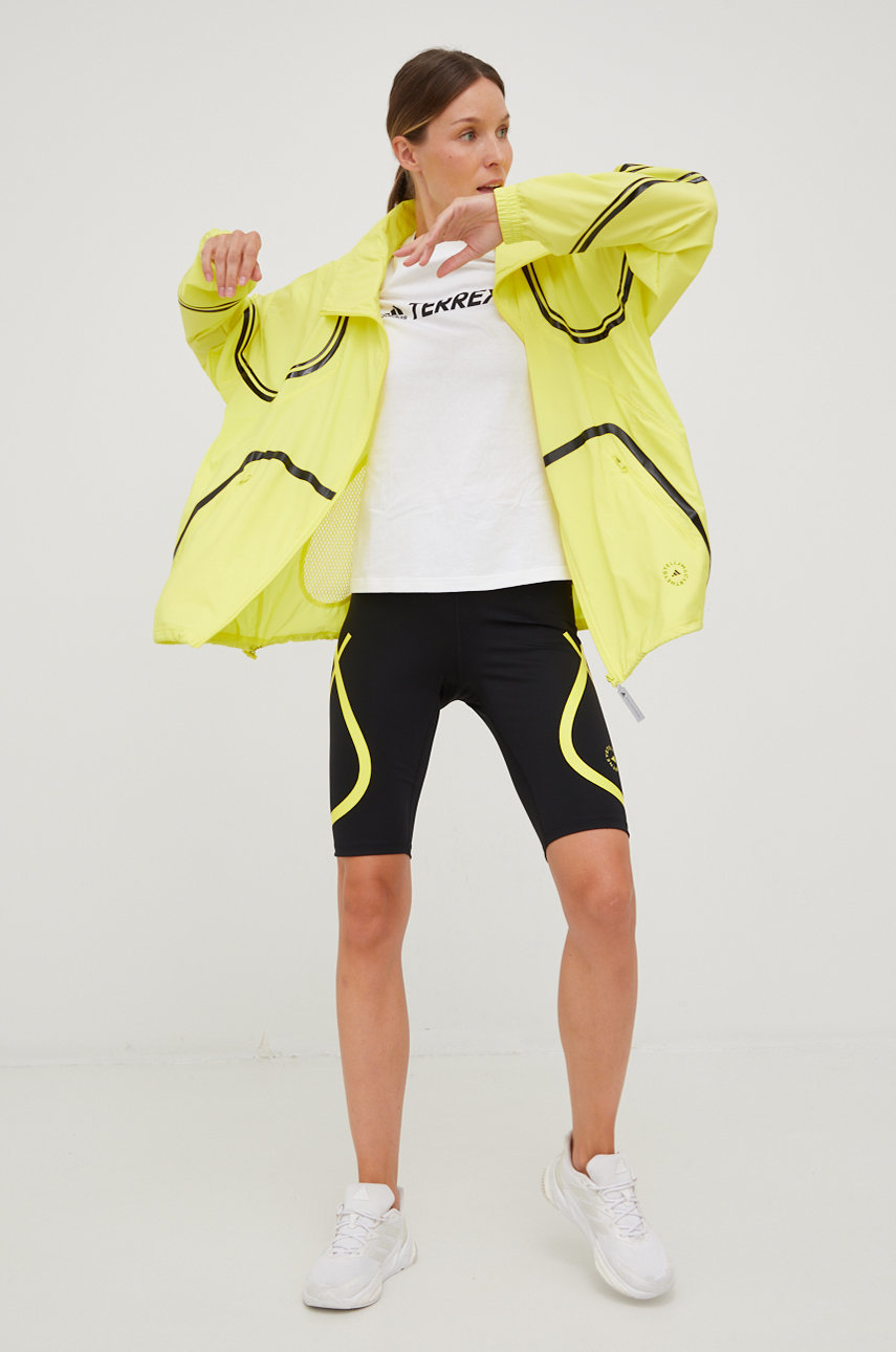 Шорты для бега adidas by Stella McCartney женские цвет чёрный с принтом ...