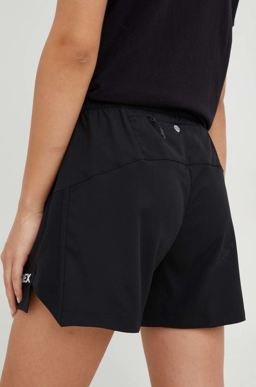 adidas TERREX szorty sportowe damskie kolor czarny gładkie medium waist ...