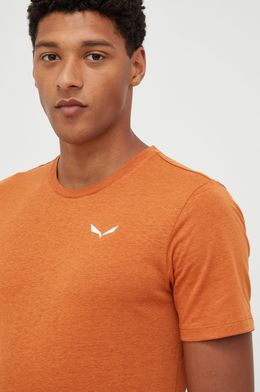 Salewa T Shirt Sportowy Pure Dolomites Kolor Pomarańczowy Z Nadrukiem