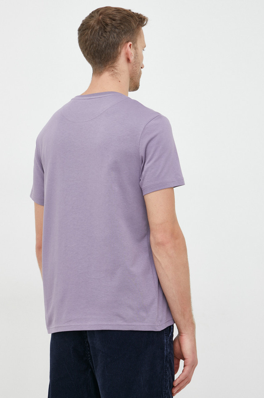 Хлопковая футболка Lyle & Scott цвет фиолетовый однотонный | ANSWEAR.ua