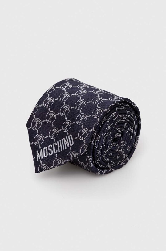 Шовковий галстук Moschino колір синій | ANSWEAR.ua