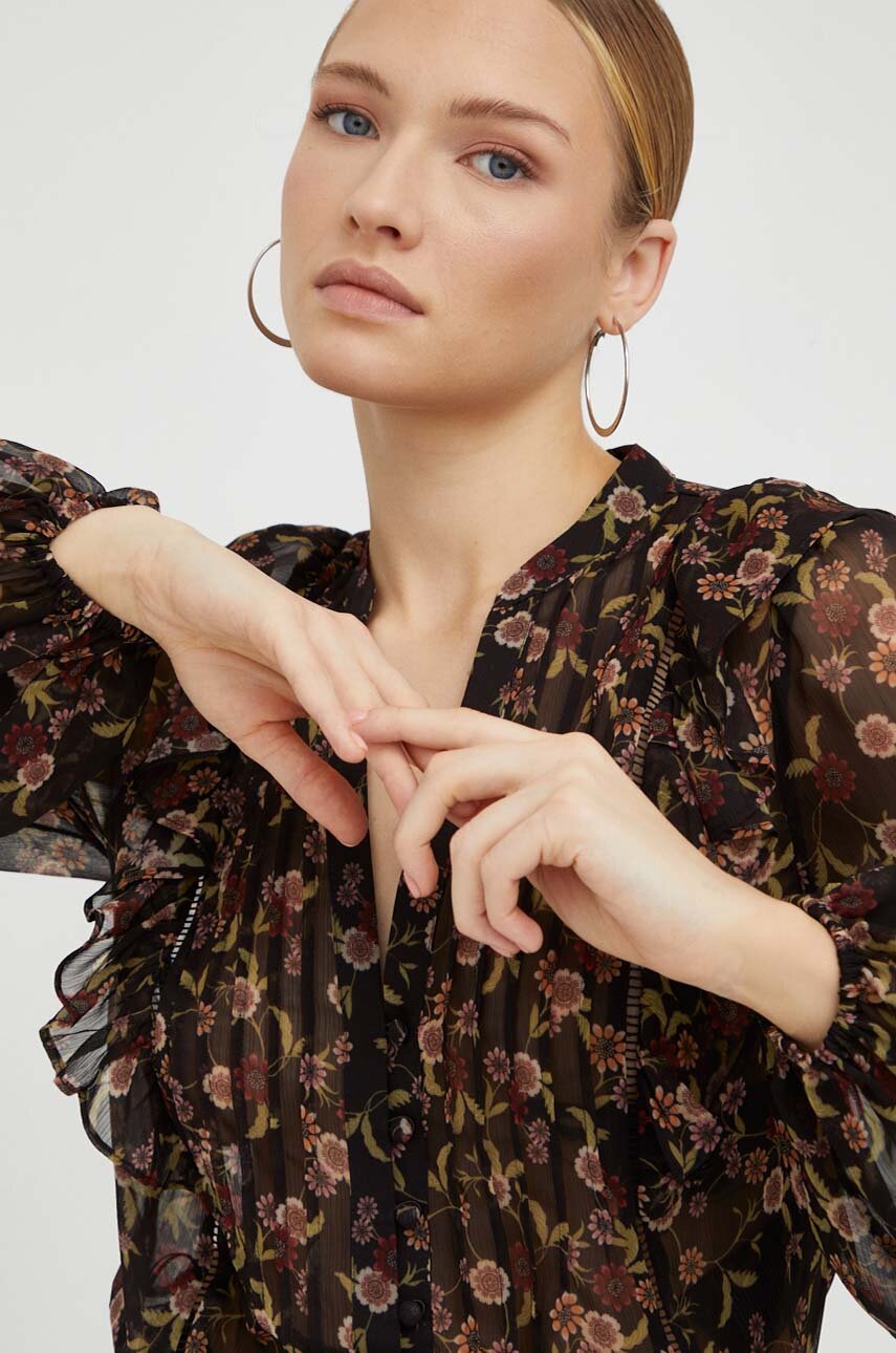 Guess bluzka damska kolor czarny regular | Answear.com