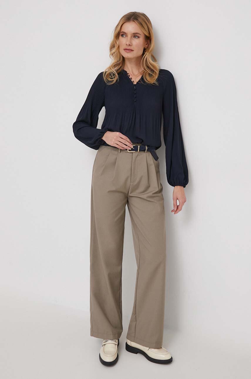 Lauren Ralph Lauren bluzka damska kolor granatowy gładka | Answear.com Lauren Ralph Lauren bluzka damska kolor granatowy gładka | Answear.com