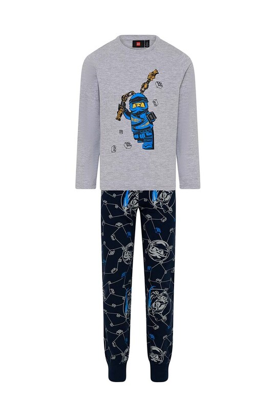 Detské bavlnené pyžamo Lego x Ninjago šedá farba, s potlačou | ANSWEAR.sk