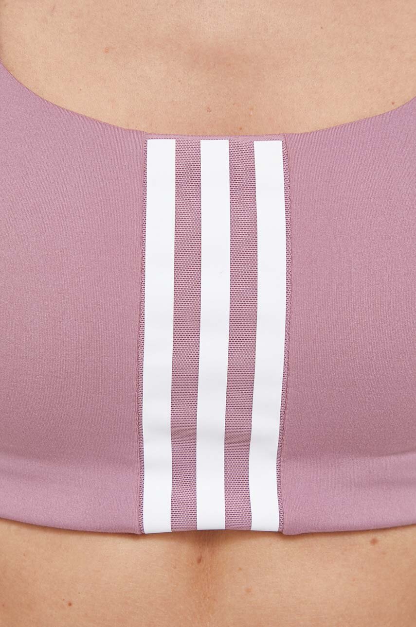 adidas Performance biustonosz sportowy Powerimpact kolor różowy ...